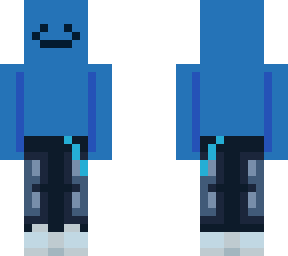 blue dude wiv sweatpants and lanyard | Minecraft Skin
