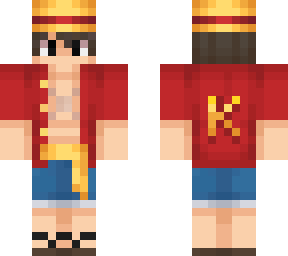 straw-hat Luffy 300 million berry bounty | Minecraft Skin