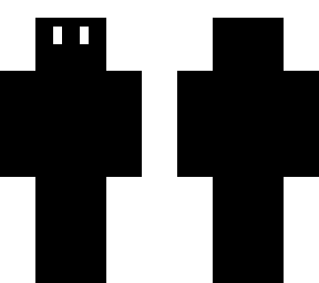 full black with white eyes | Minecraft Skins