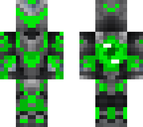 Green Futuristic Knight | Minecraft Skin