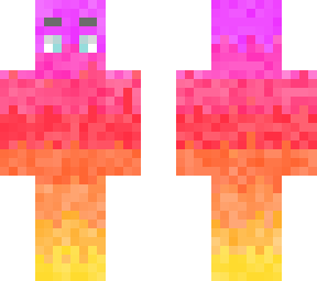 Pixel sunset with Eyes | Minecraft Skin