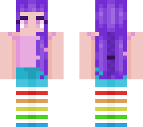 Rainbow socks girl. | Minecraft Skin