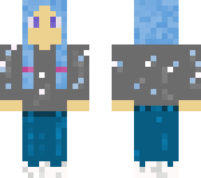 Blue Hair Gamer Girl | Minecraft Skin