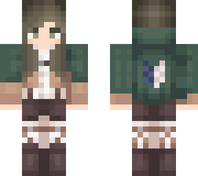 Girl AOT (Lighter Brunette) | Minecraft Skin