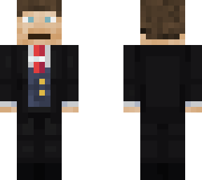 Layered Three Piece Suit - with Necktie and Vest | Minecraft Skin