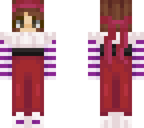 weird campy 1920s clown girl | Minecraft Skin