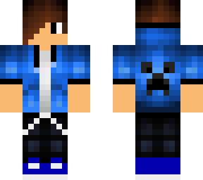 Blue Creeper Gamer Boy | Minecraft Skin