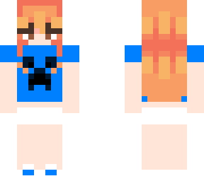 Minecraft Blue Creeper Girl Skin