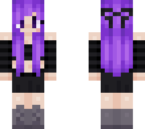purple emo girl | Minecraft Skins