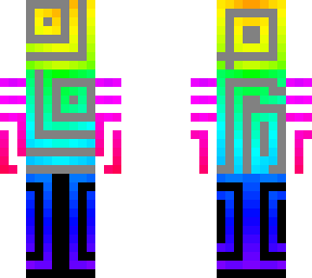 rainbow maze | Minecraft Skin