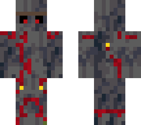 Basalt Golem with crimson vines | Minecraft Skin