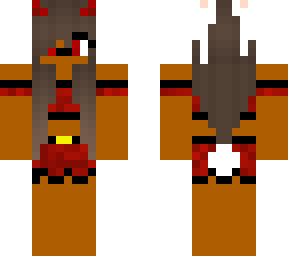 Demon Back Girl template | Minecraft Skin