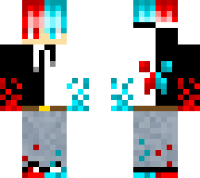 Fire and ice boy 2.0 | Minecraft Skin