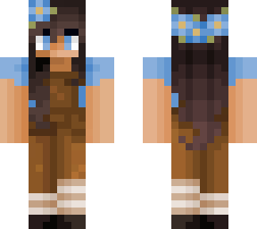 Blue Flower Overalls | Minecraft Skin