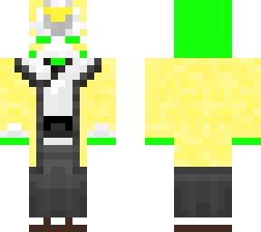 Kimono Yellow Template | Minecraft Skin