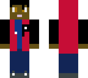 Athletic teen with red varsity jacket (updated) | Minecraft Skin