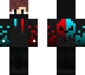 blue and red gamer boy | Minecraft Skin