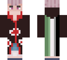 Hidan with Aromantic flag on back | Minecraft Skin