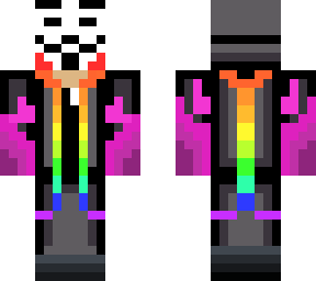 rainbow hacker | Minecraft Skin