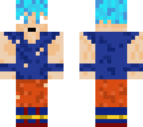 Super Saiyan Blue Goku (Damaged Gi) | Minecraft Skin