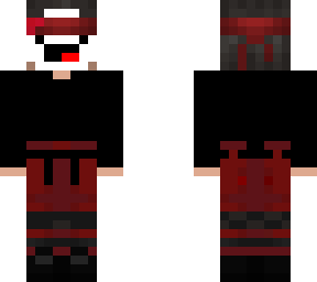 masked red anime boy | Minecraft Skin