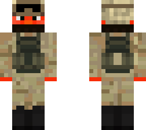 military elmo | Minecraft Skin
