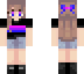 bi pride girl | Minecraft Skins