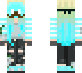 allay girl with mustache | Minecraft Skin