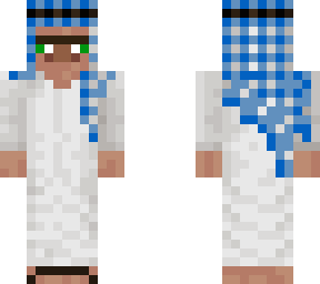 Arab Villager (Blue Prayer Hat) | Minecraft Skin