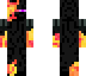 Firey Enderman With Shoulderpads | Minecraft Skin