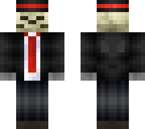 skeleton in a suit | Minecraft Skin