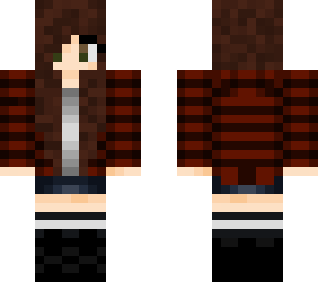 Girl in red flannel | Minecraft Skin