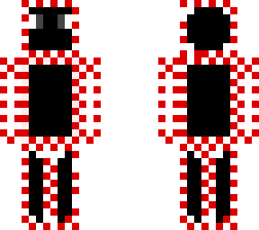 Neon Red Wireframe Skin | Minecraft Skin