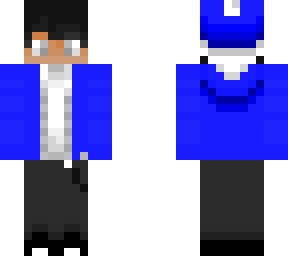 Blue Puffy Jacket Male | Minecraft Skin