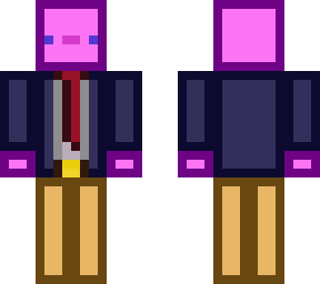 axolotl in a suit | Minecraft Skins