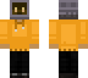 Orange TV Head | Minecraft Skin