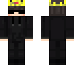 skin with googles and crown and black houdy | Minecraft Skin