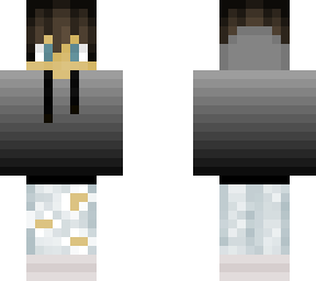 Gray fade hoodie | Minecraft Skin