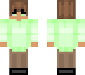 Messy male green/brown aesthetic. | Minecraft Skin