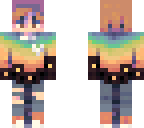 Rainbow sunset ; sfa | Minecraft Skin