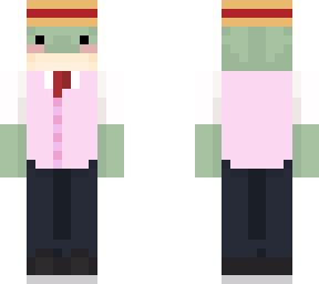 cute frog in suit (frog base was gotten from acidfr0ggy) | Minecraft Skin