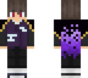 demon slayer oc 7 black cape | Minecraft Skin