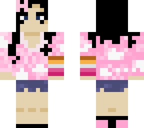 Scene girl with ******* bracelet | Minecraft Skin