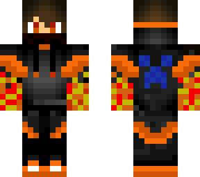 Fire skin but with blue creeper logo | Minecraft Skin