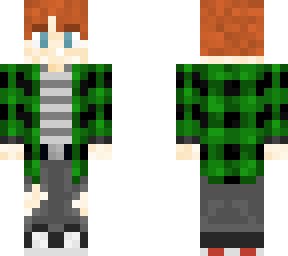 Guy with ginger hair and green flannel | Minecraft Skin