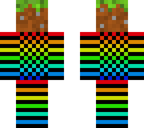 Minecraft Grass Block RGB | Minecraft Skin