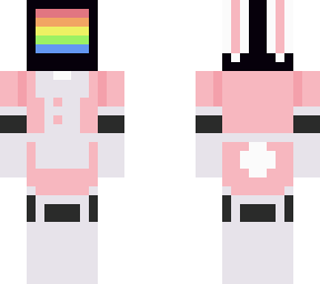 Computer head pink maid | Minecraft Skin
