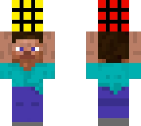 Mini Steve Holding A Rubiks Cube | Minecraft Skin
