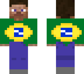 Steve Brazil Flag | Minecraft Skin