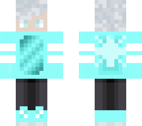 light blue skin with headphone | Minecraft Skin